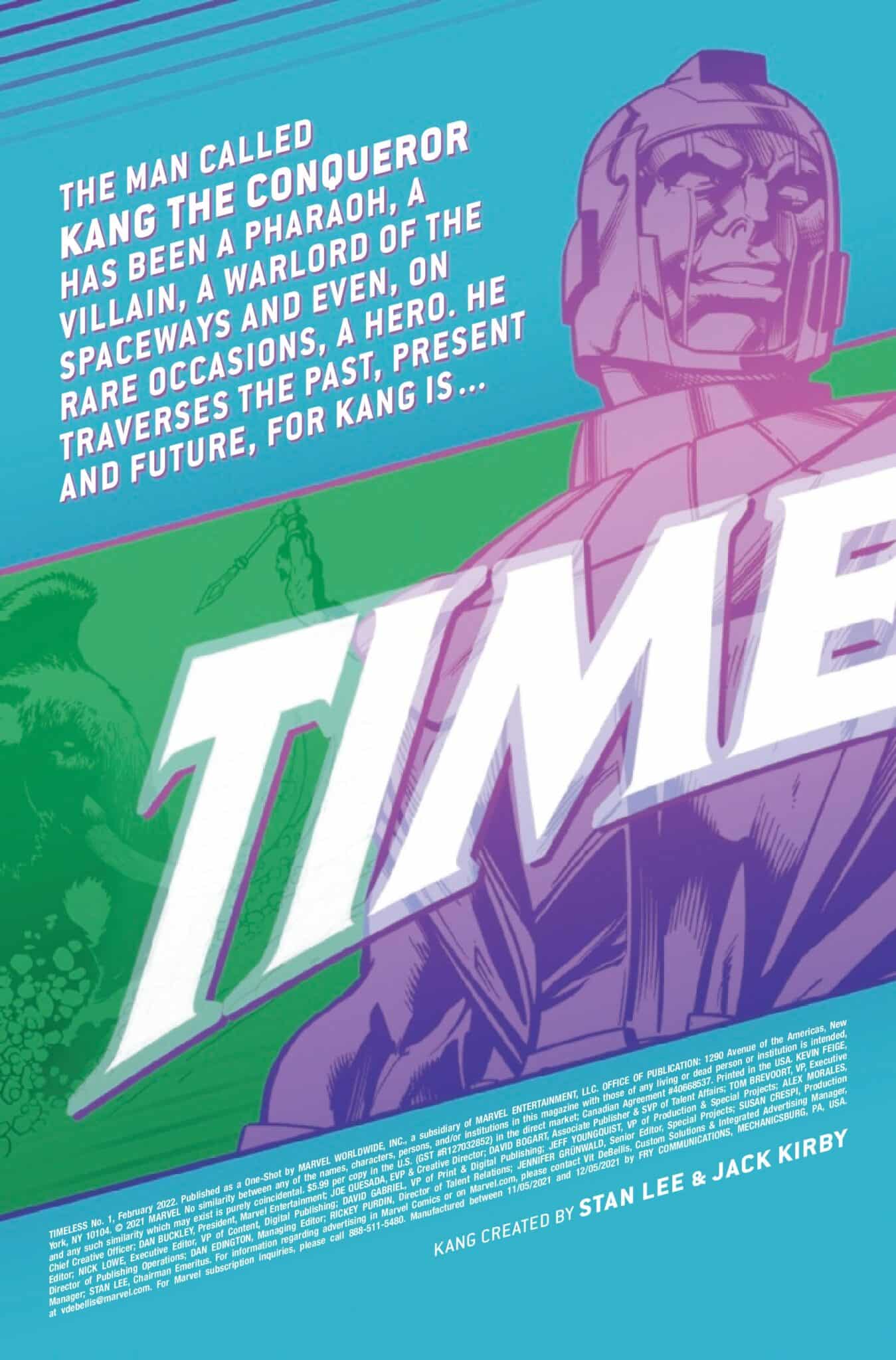 SNEAK PEEK: Preview of MARVEL COMICS TIMELESS #1 - Comic Watch