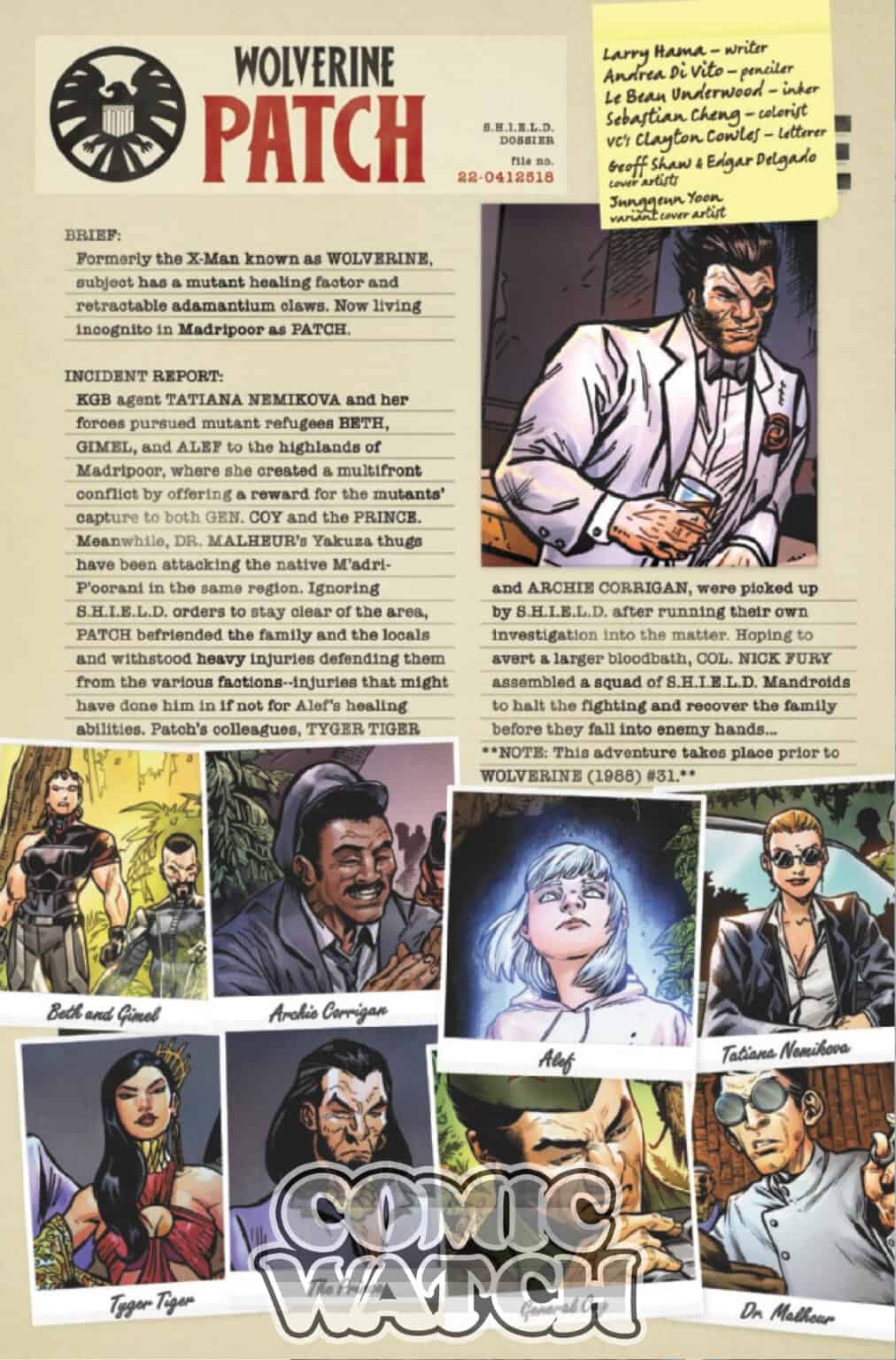 EXCLUSIVE SNEAK PREVIEW: MARVEL COMICS WOLVERINE: PATCH #4 - Comic Watch