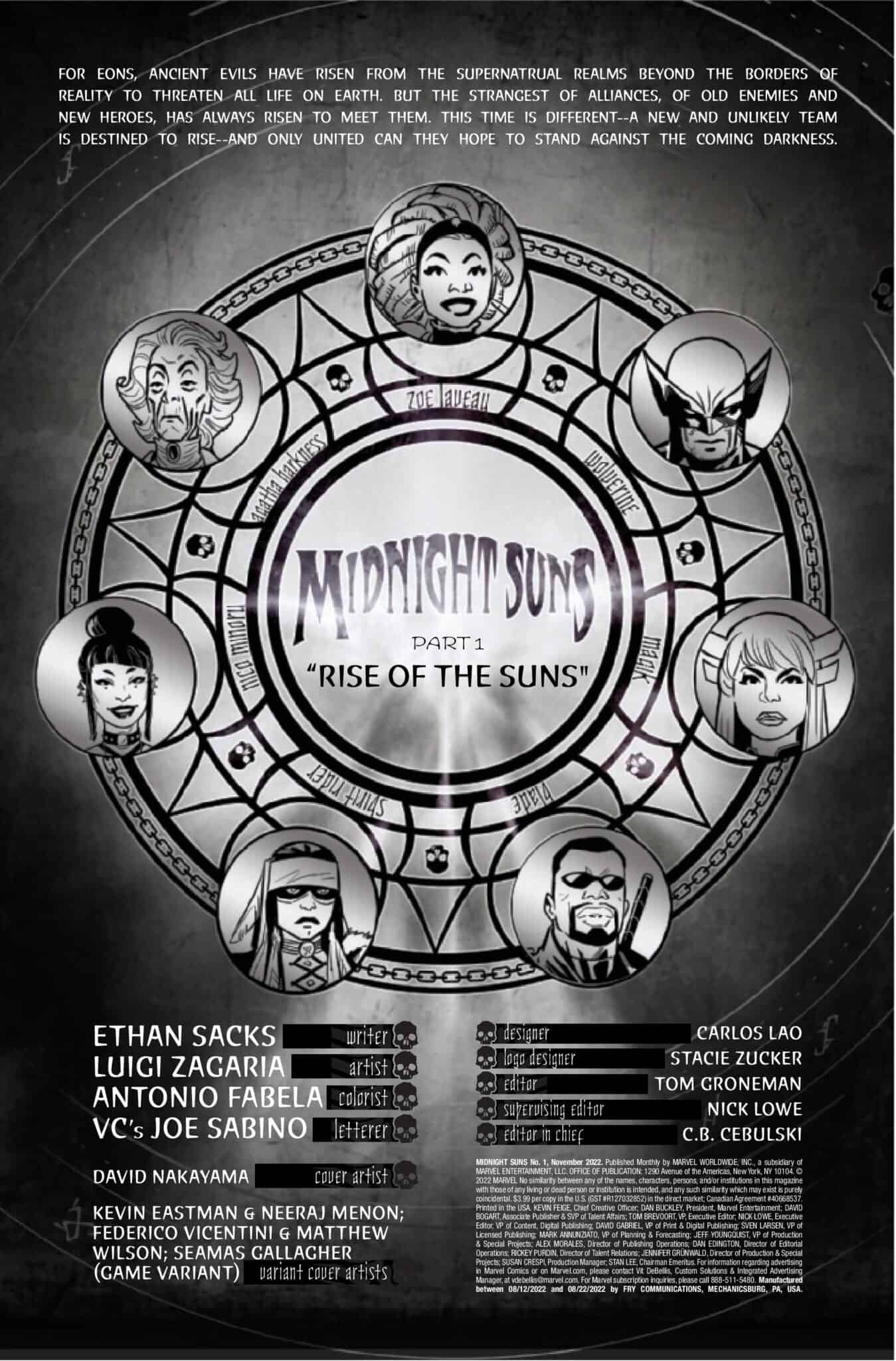 SNEAK PEEK: Preview of MARVEL COMICS MIDNIGHT SUNS #1 (of 5) - Comic Watch