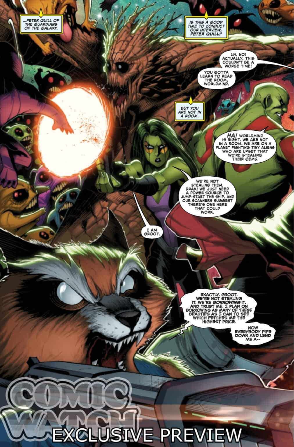 EXCLUSIVE SNEAK PREVIEW: MARVEL COMICS GUARDIANS OF THE GALAXY: COSMIC ...