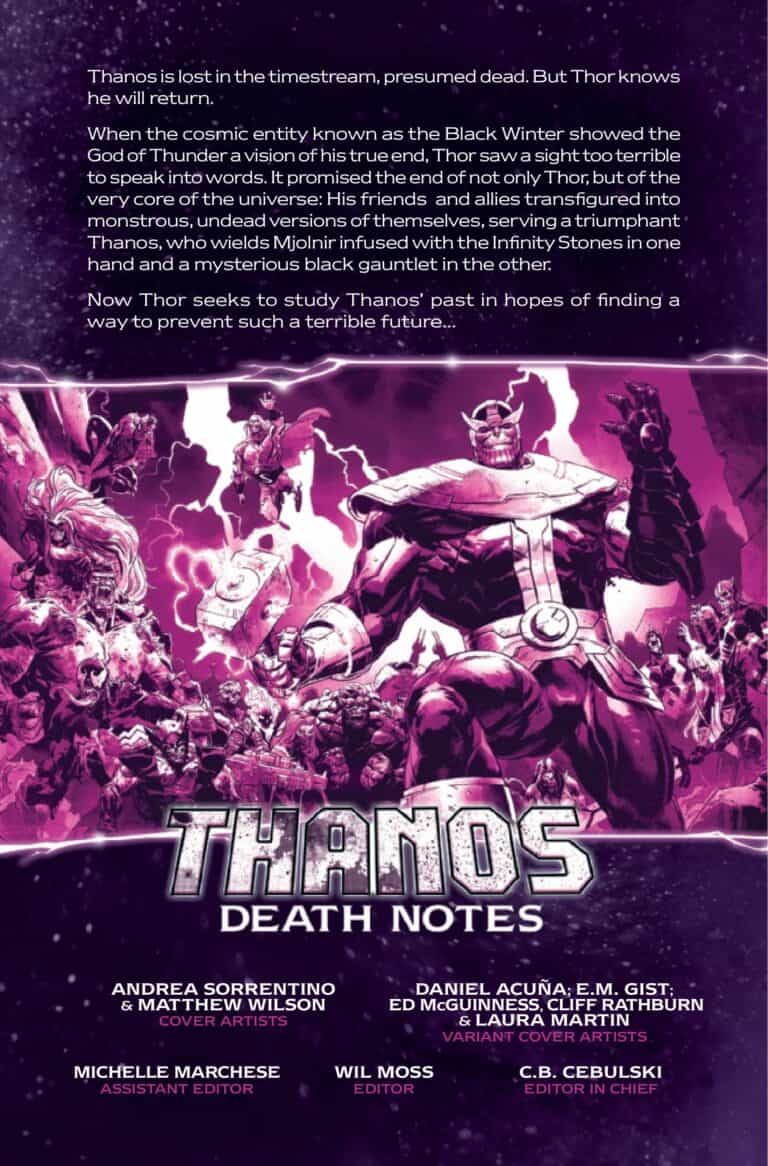 MARVEL COMICS SNEAK PEEK for DECEMBER 7, 2022 : Explore THANOS’ Past ...