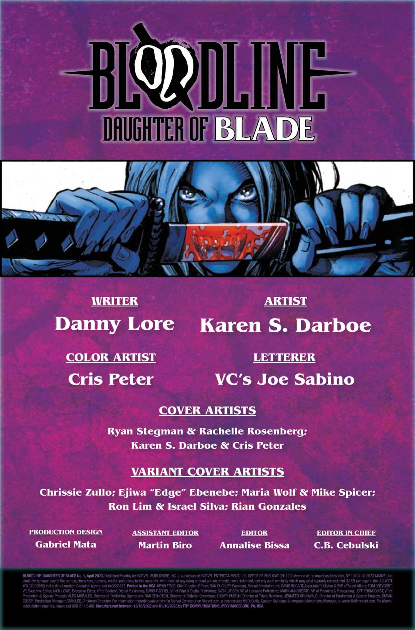 Marvel Comics Sneak Preview for February 1, 2023: Blades' Daughter ...