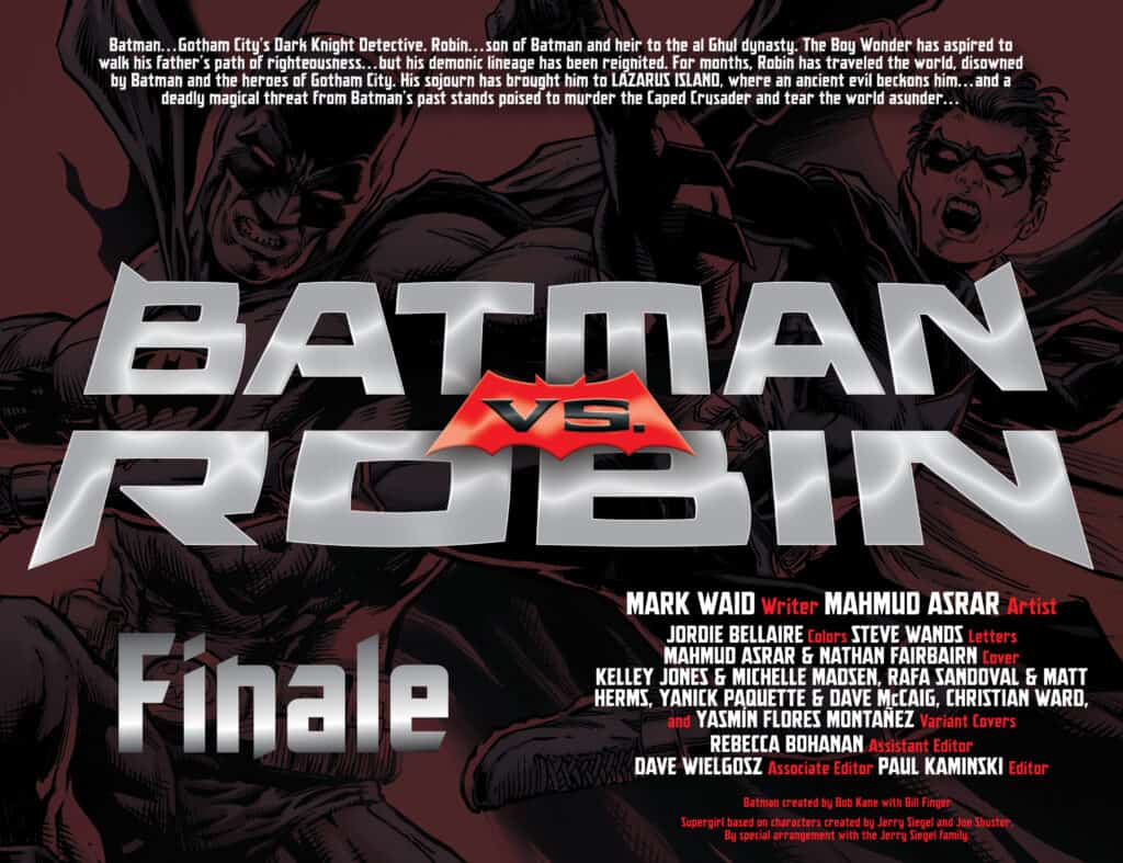 Batman Vs. Robin #5 (Lazarus Planet Epilogue) Preview: Will Father ...