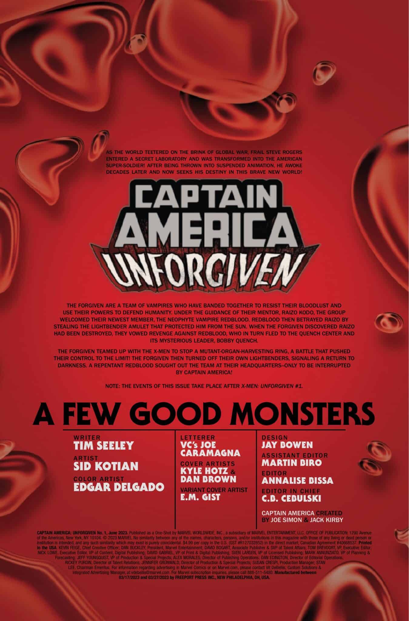 Captain America Vampire Hunter?!? in CAPTAIN AMERICA: UNFORGIVEN #1 ...