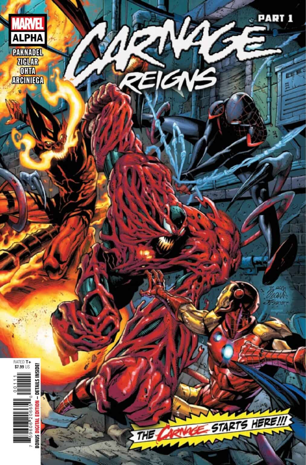 Spider-Man Family Previews: Spider-Man 2099: Dark Genesis #1 Carnage Reigns: Alpha #1 & Cult of ...