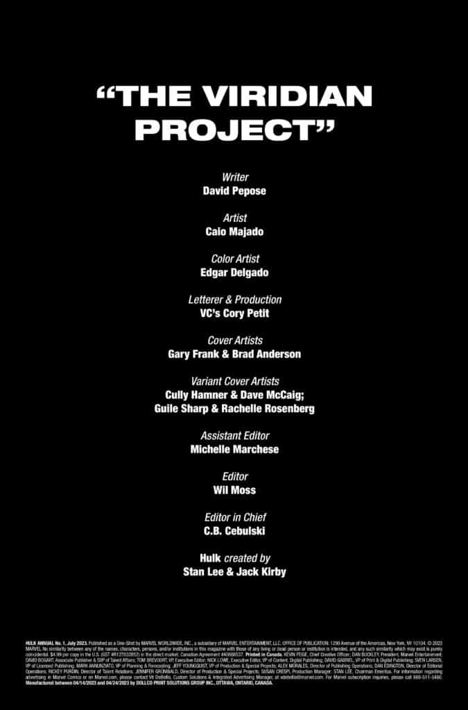 It's Lights, Camera, HULK in HULK ANNUAL #1 - Comic Watch