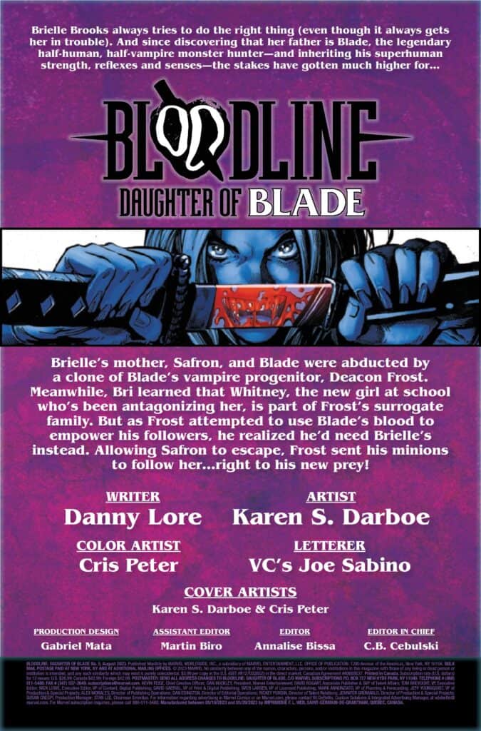 Preview of Exciting Marvel Titles: Bloodline: Daughter of Blade #5, I ...