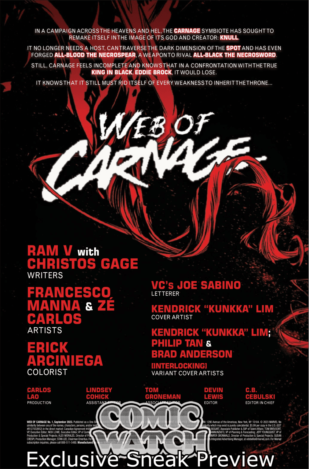 Exclusive Sneak Preview: Cletus Kasady Exacts Vengeance in Web Of ...