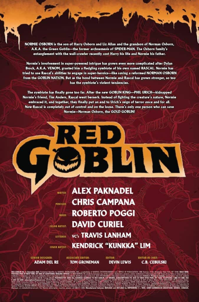 Red Goblin #9 Preview: Who Can Save Normie From Himself? - Comic Watch