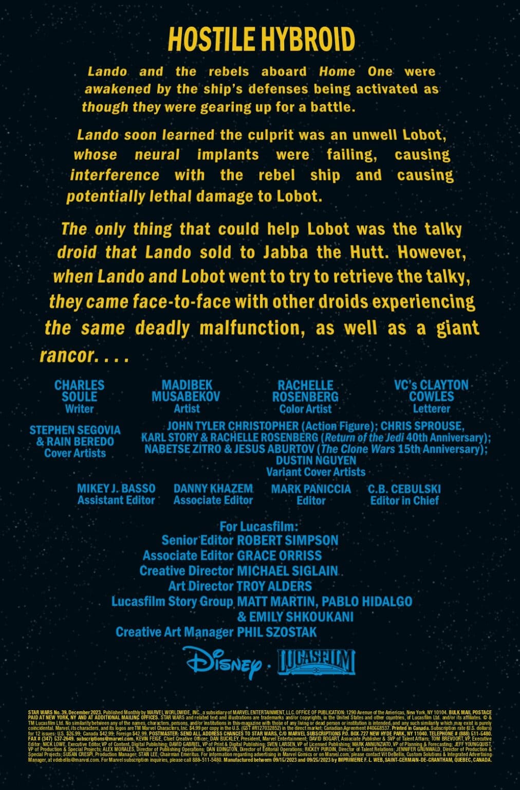 Lando Finds the Ancient Droid Who Can Save Lobot in STAR WARS #39 ...