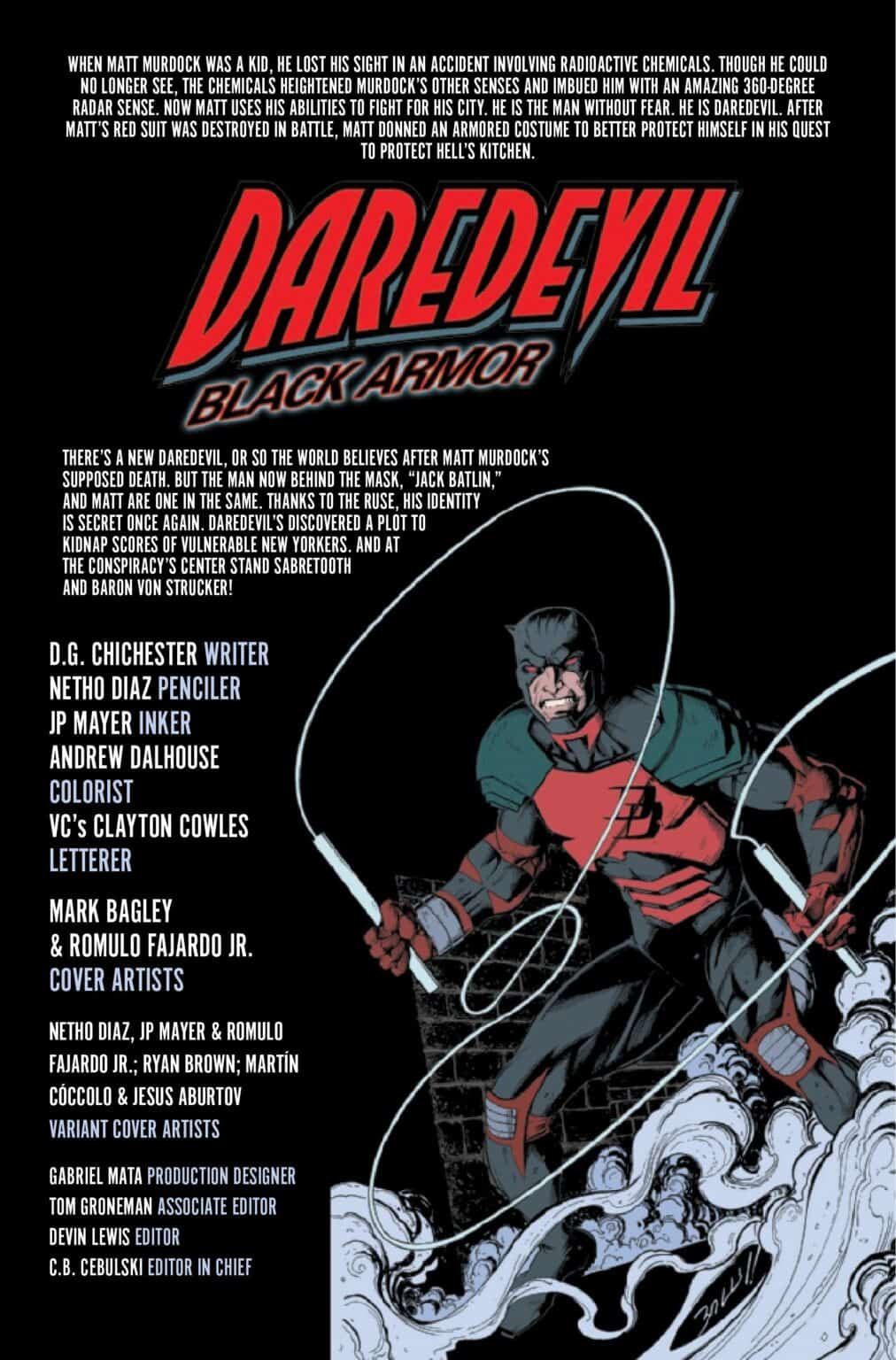 Black Armor Daredevil Bumps Into Spidey in Daredevil: Black Armor #2 ...