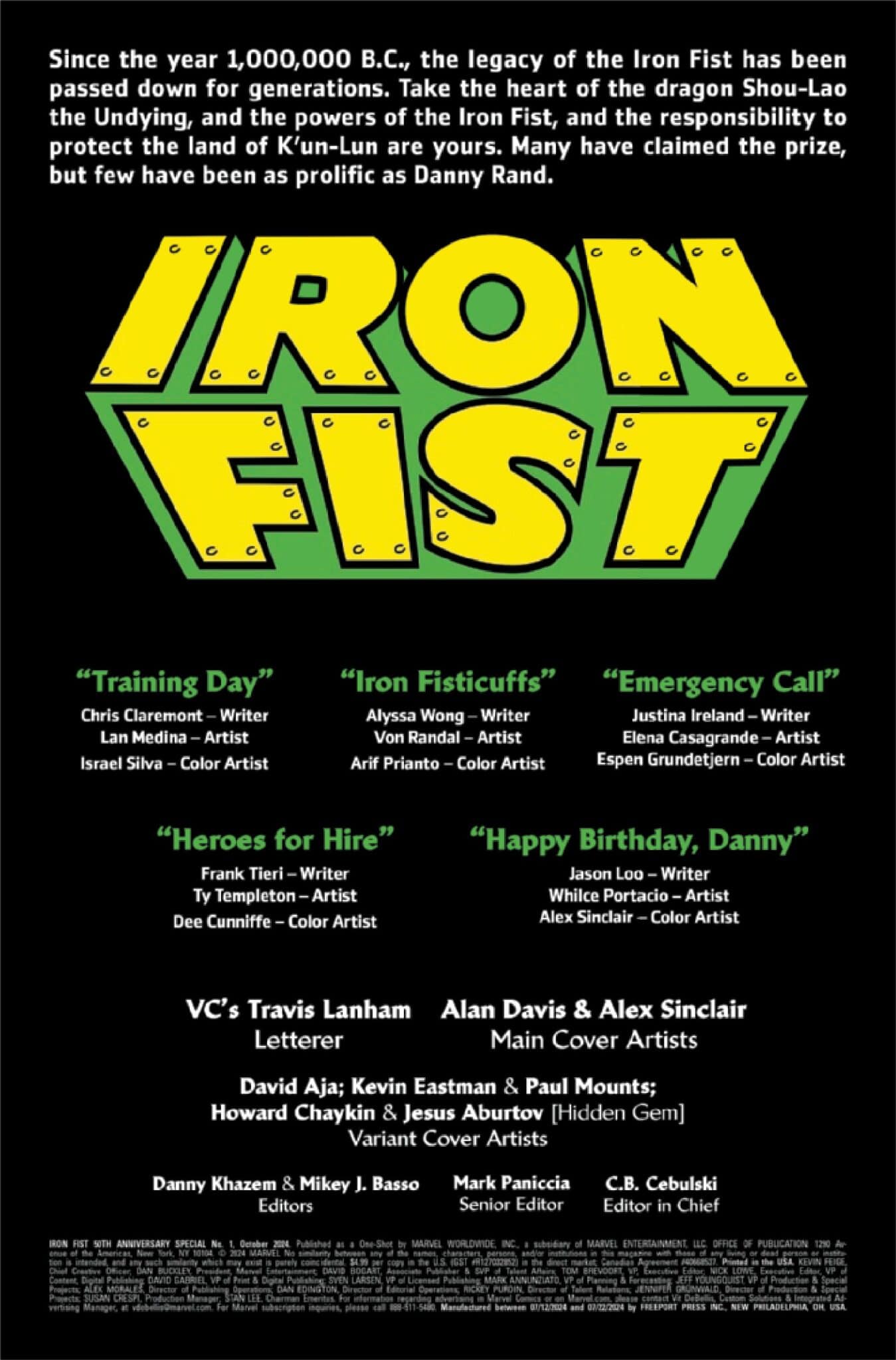 Danny Rand’s Journey Takes A Tragic Turn in IRON FIST 50TH ANNIVERSARY ...