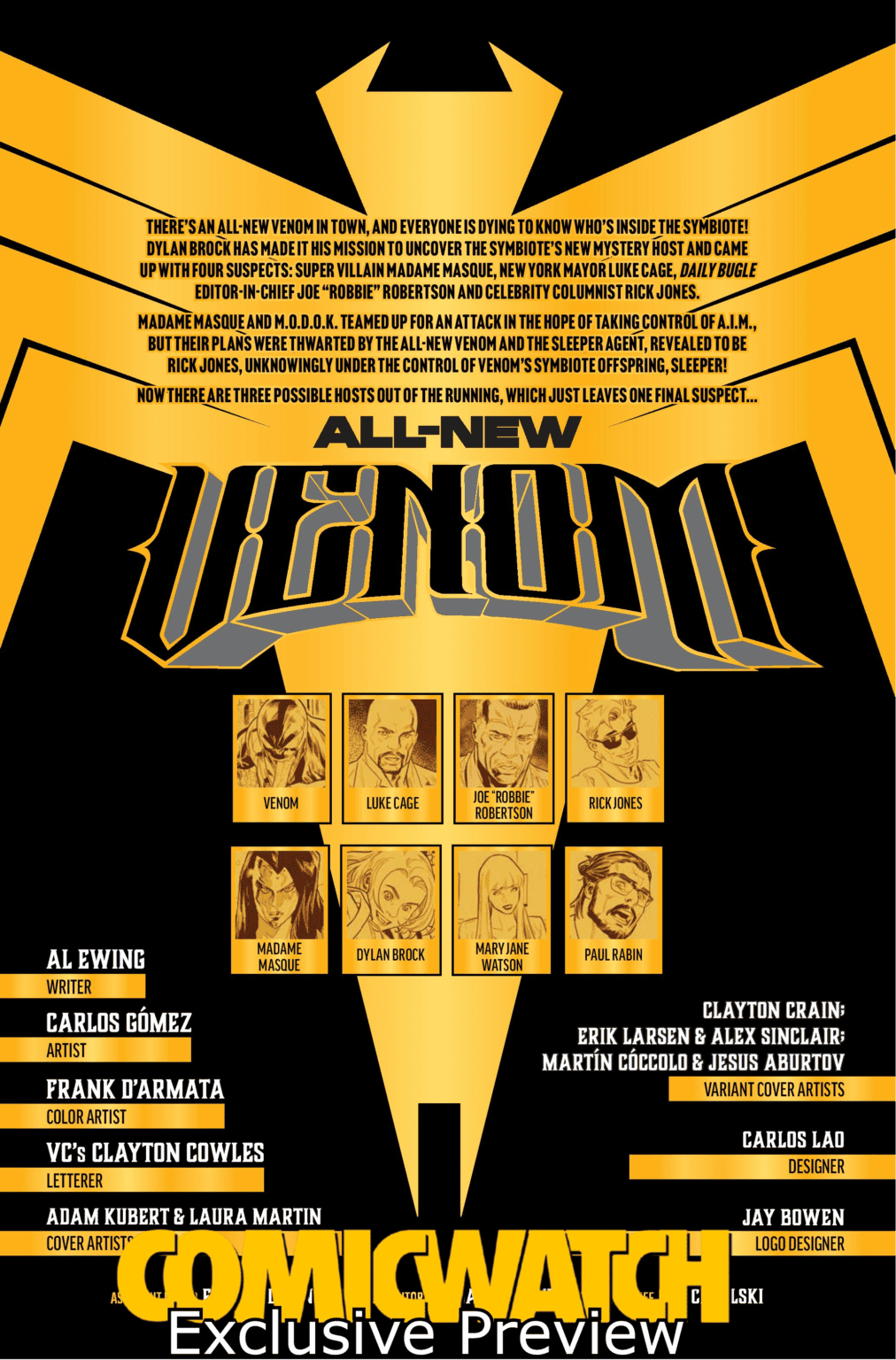 Exclusive Preview: It’s Time To Unmask The Secret Symbiote Star in ALL-NEW VENOM #5 - Comic Watch