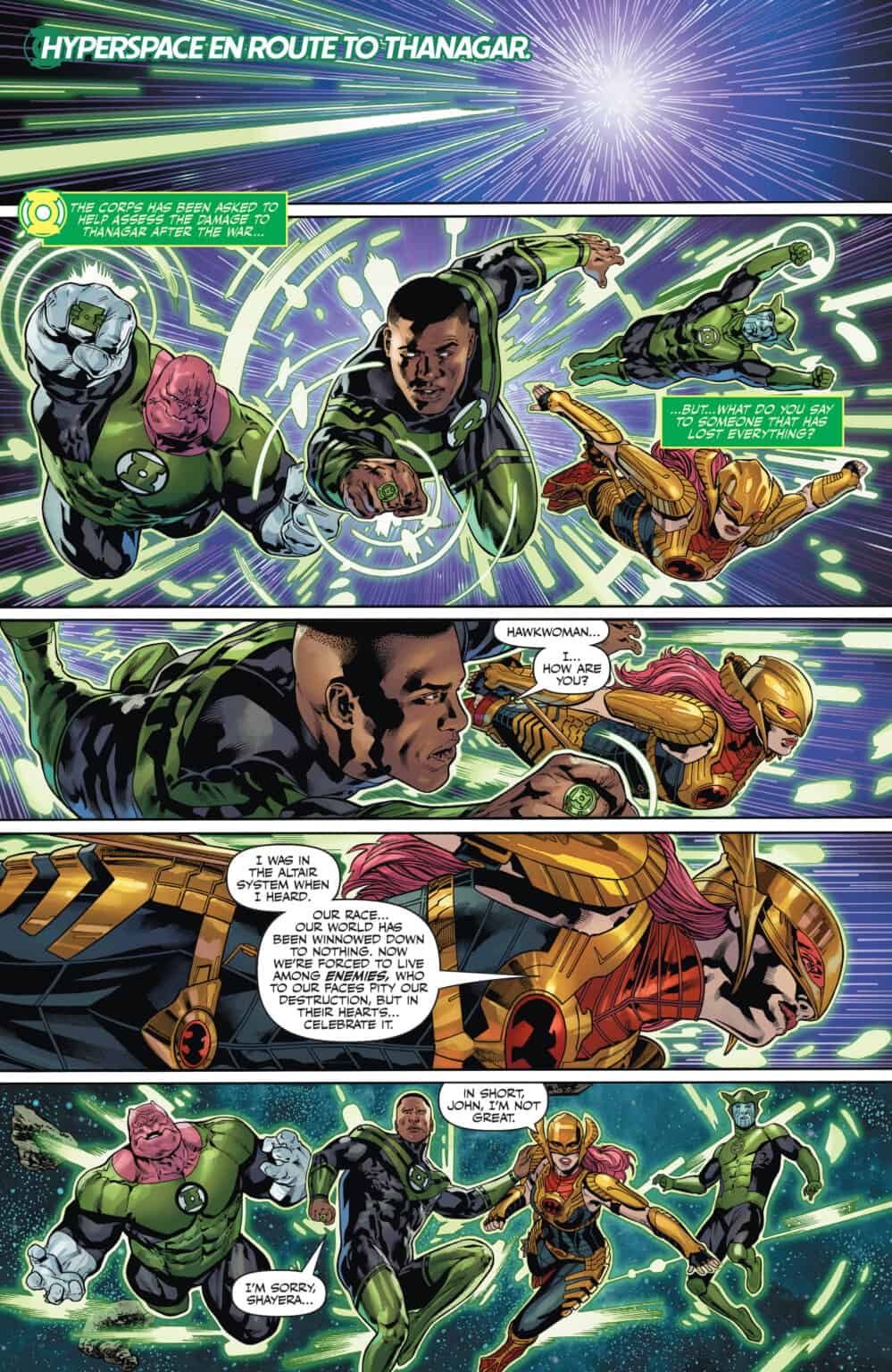 The Lanterns Return To Thanagar, Decimated In The Aftermath Of The ...