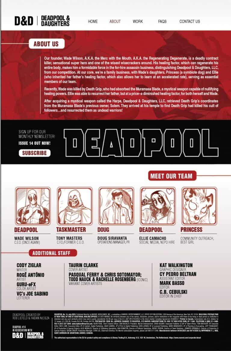 Wade & Elle Take the Fight To Cult Of Death Grip in Deadpool #14 ...