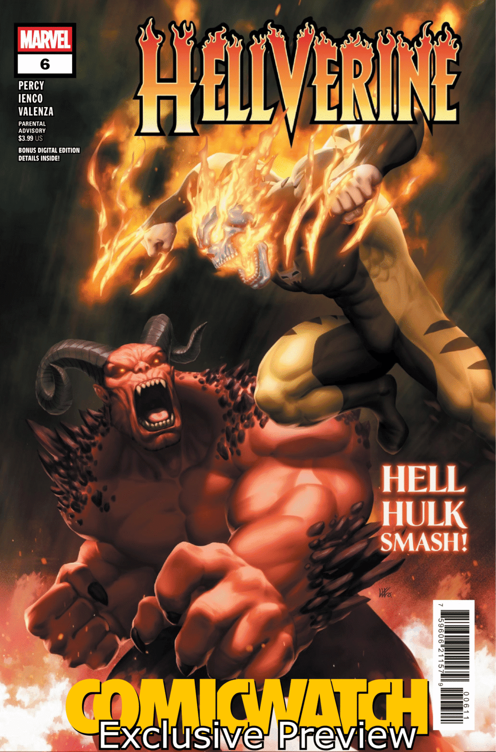 Exclusive Preview: Hell Hulk Smashes Into The Marvel Universe in Hellverine #6 - Comic Watch