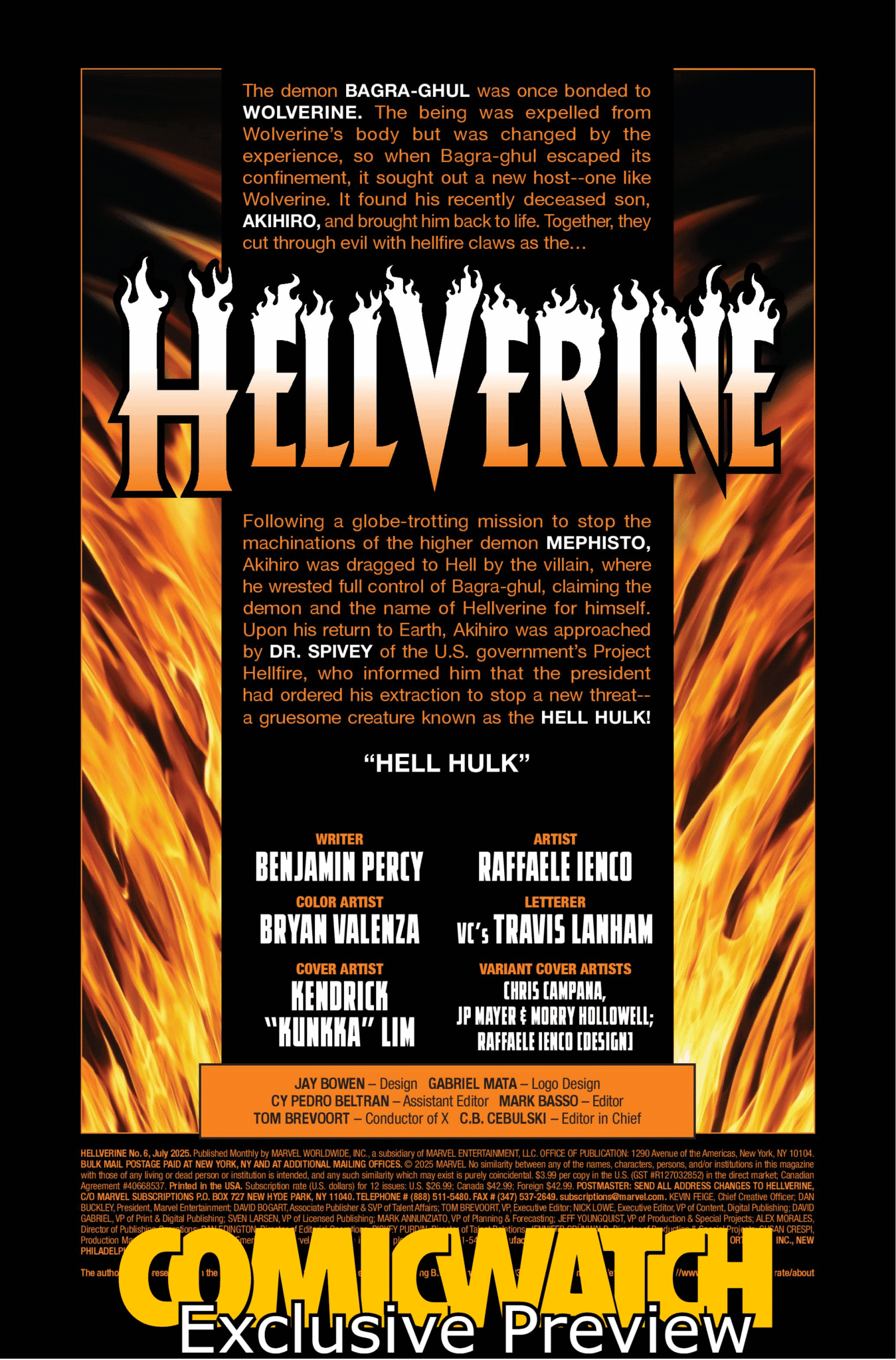 Exclusive Preview: Hell Hulk Smashes Into The Marvel Universe in Hellverine #6 - Comic Watch