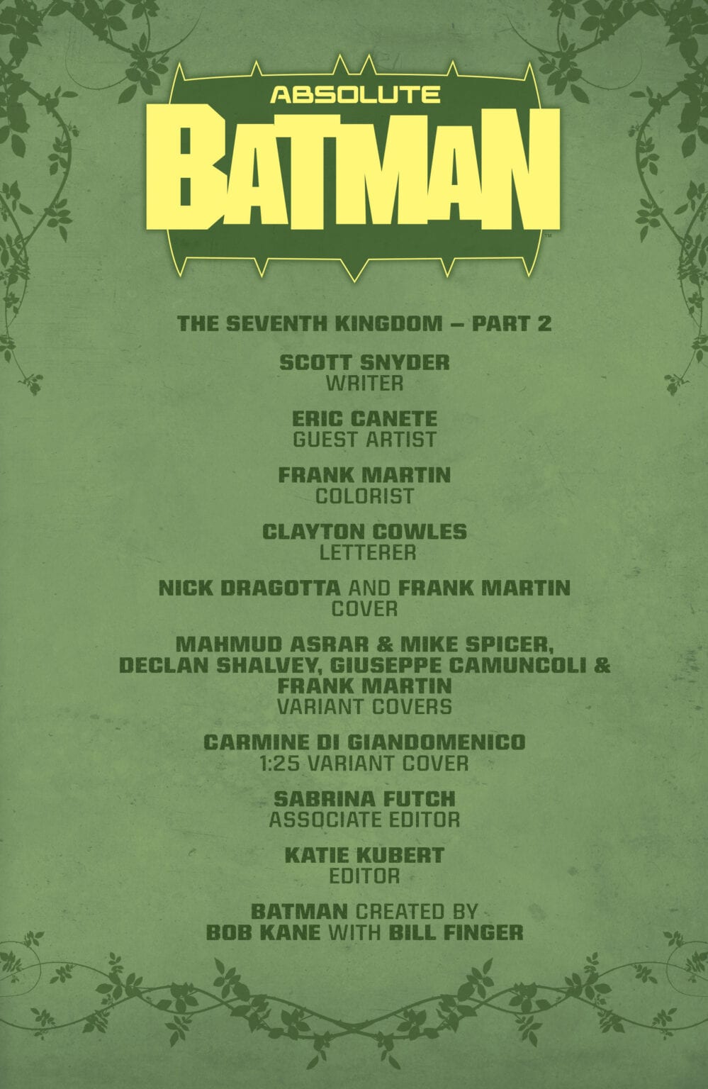 Absolute Ivy's Tendrils Continue To Infect Gotham City in Absolute ...
